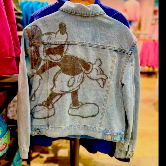 Disney | Jackets & Coats | Disney Mickey Mouse Denim Jean Jacket S ...